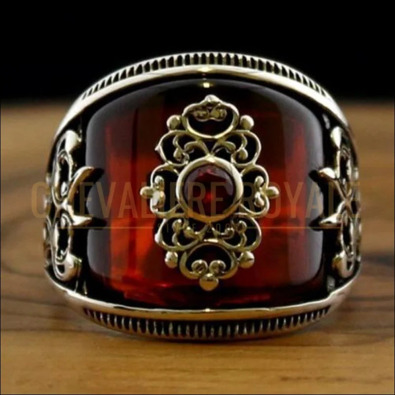 Chevalière argent homme la pierre transparente – Chevalière Royale