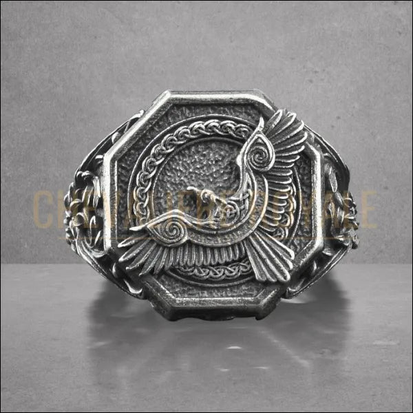 Chevalière Corbeau Argent - Unique et Symbolique – Chevalière Royale