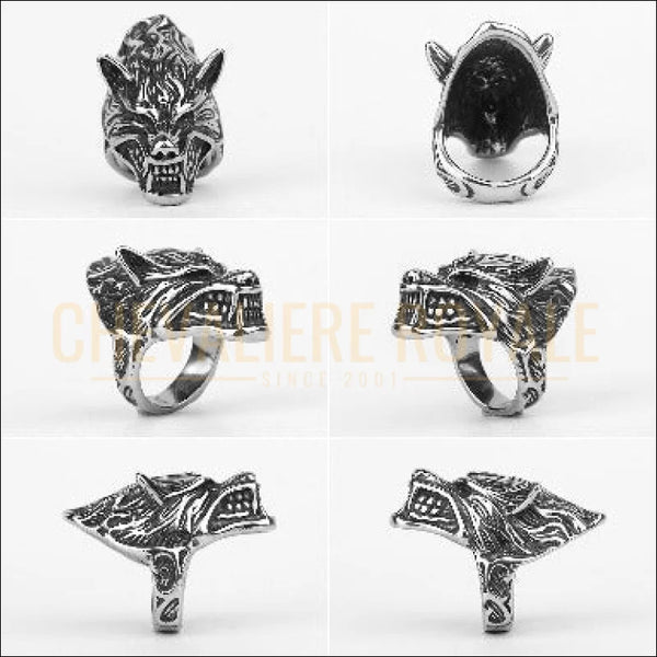 Grosse chevalière loup la protection des dieux – Chevalière Royale